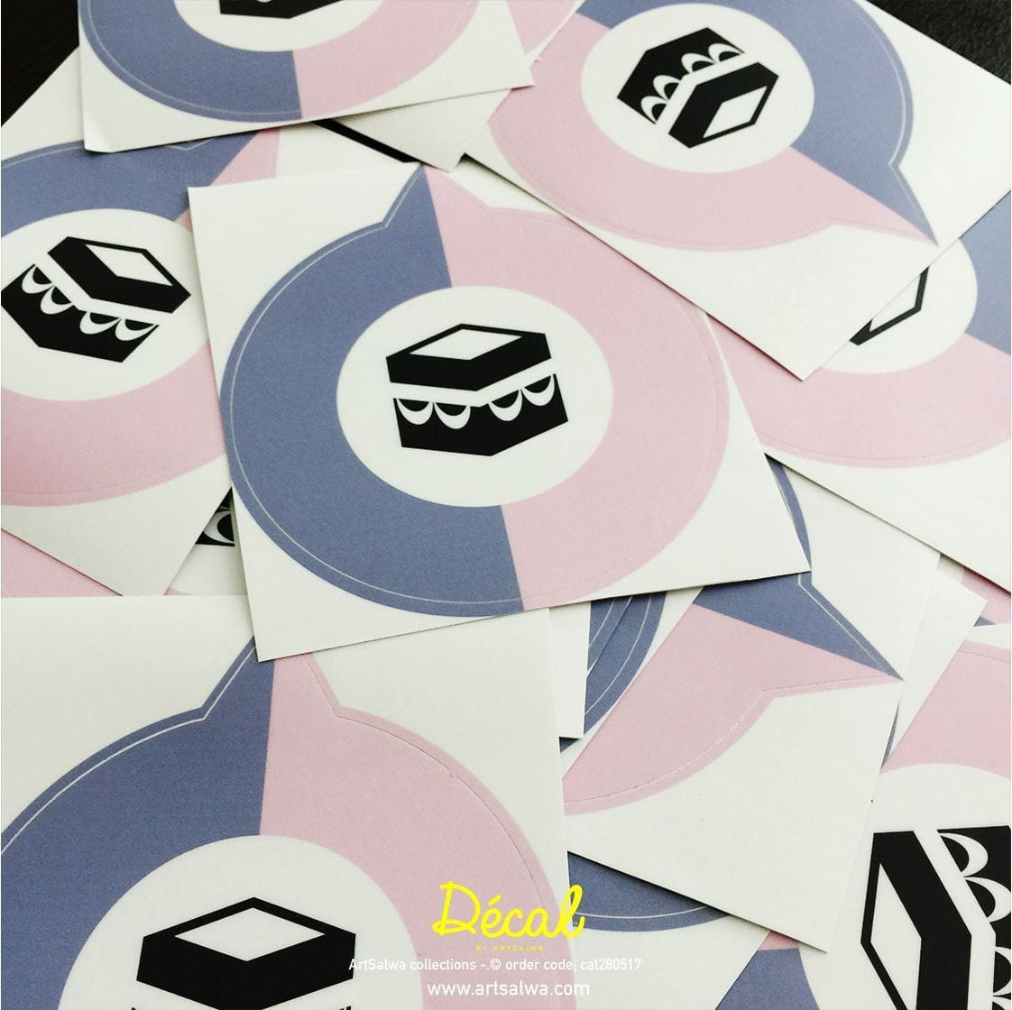 Lavender Pink Qibla Decal kiblat sticker — ArtSalwa